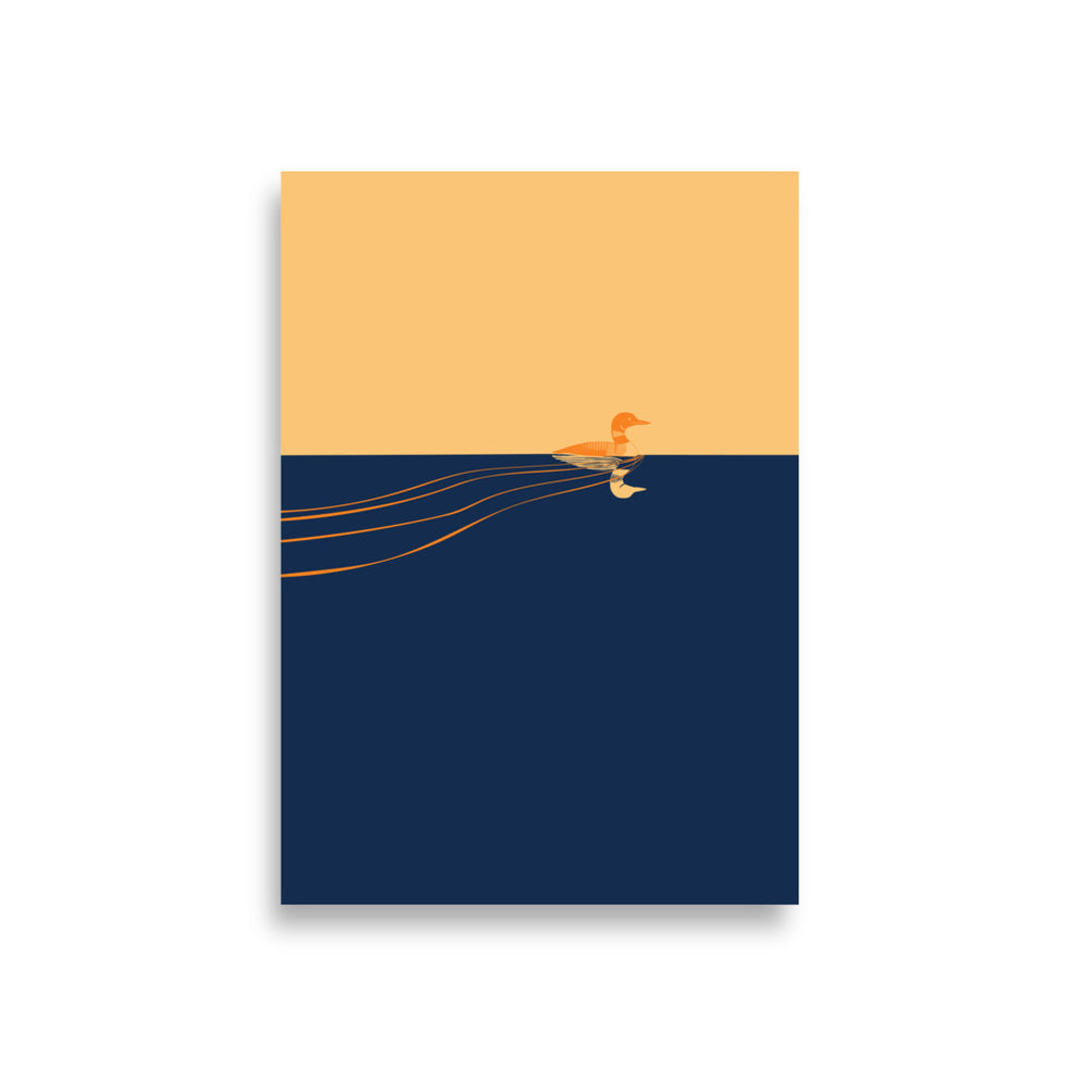 Minimalist Loon Poster – Better With Birds